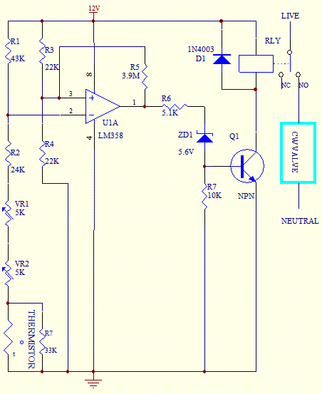 Electronic Thermostat Schematic Diagram